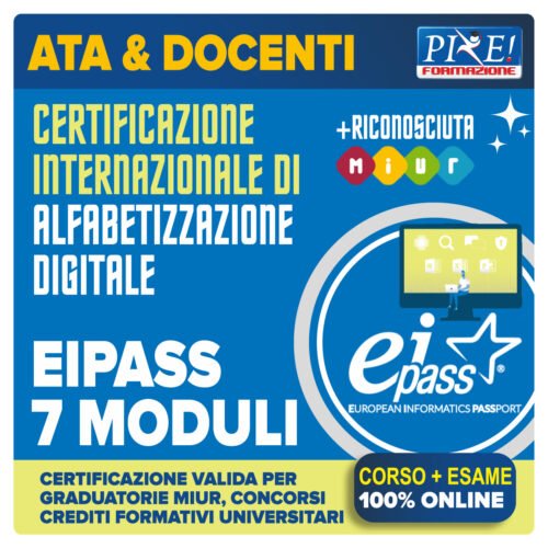 EIPASS 7 MODULI USER - 135€ Promo - Pixe! Formazione - Foligno